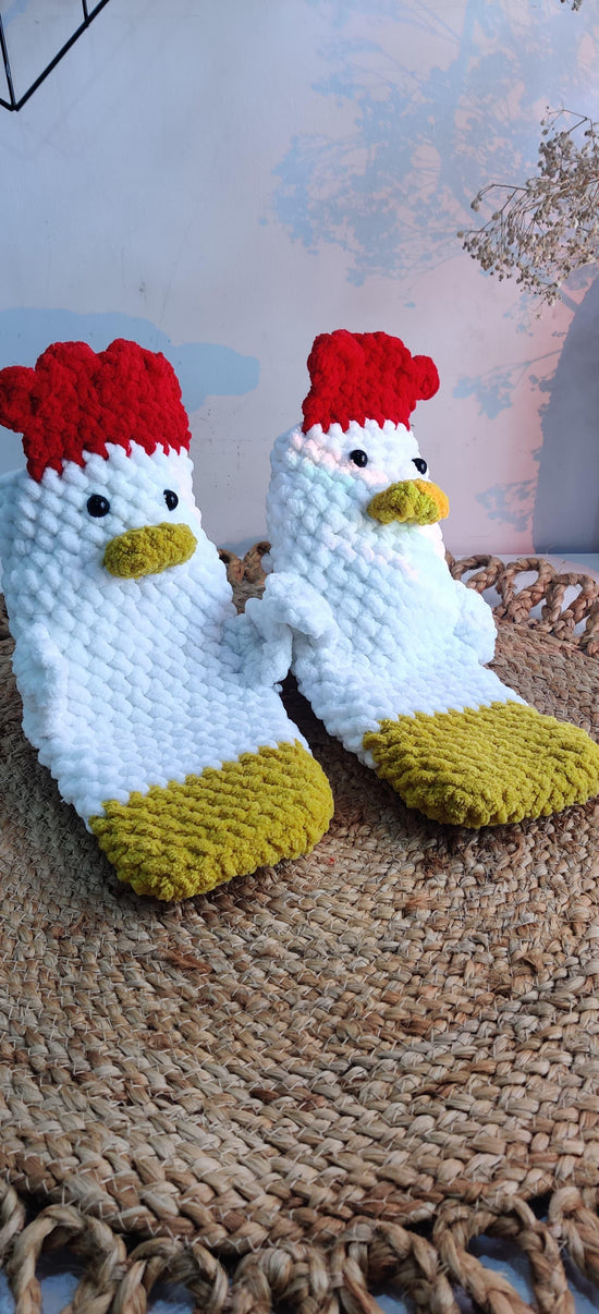 Chicken Socks Crochet Pattern – KnotNookCo