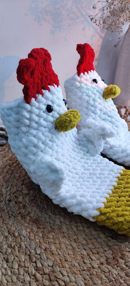 Chicken Socks Crochet Pattern – KnotNookCo