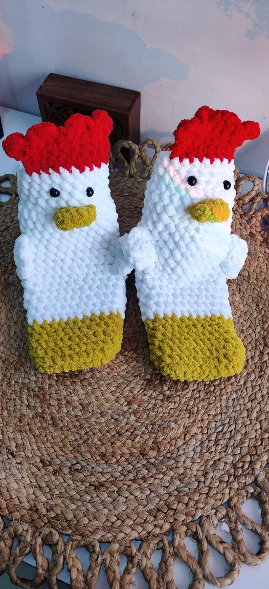 Chicken Socks Crochet Pattern – KnotNookCo