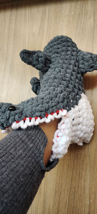 Shark Socks Pattern – KnotNookCo