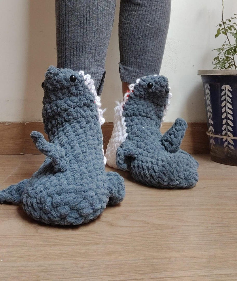 Shark Socks Pattern – KnotNookCo
